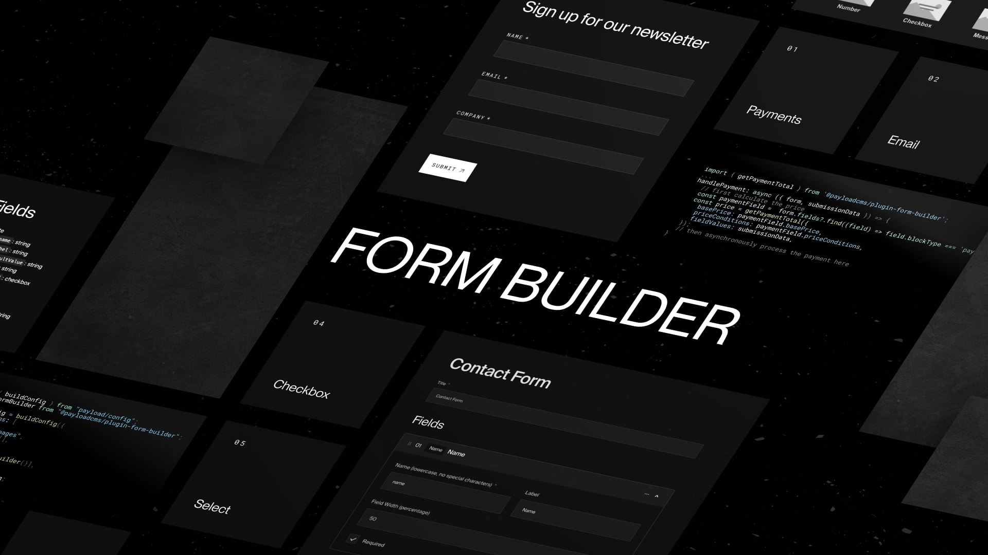 Create custom forms with Payload’s Free Form Builder Plugin | Blog | Payload CMS